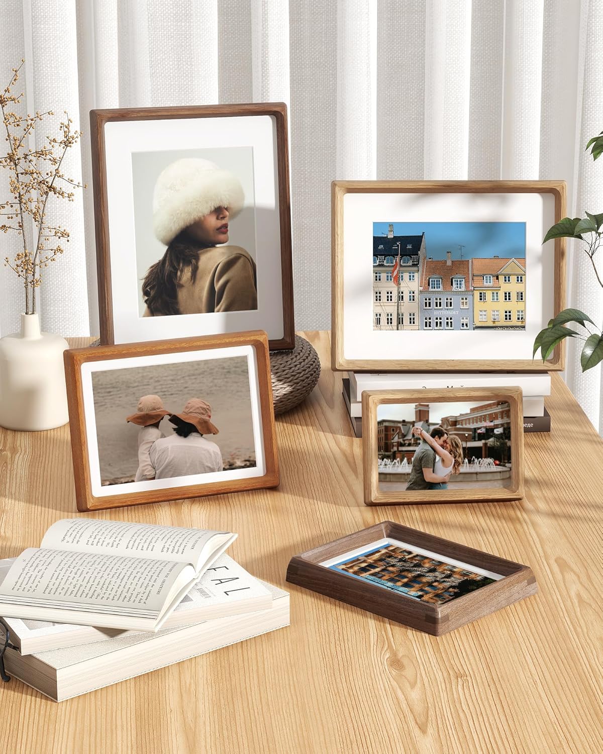 8.5x11 Picture Frame USA-Sourced Natural Walnut Solid Wood Photo Frame ...