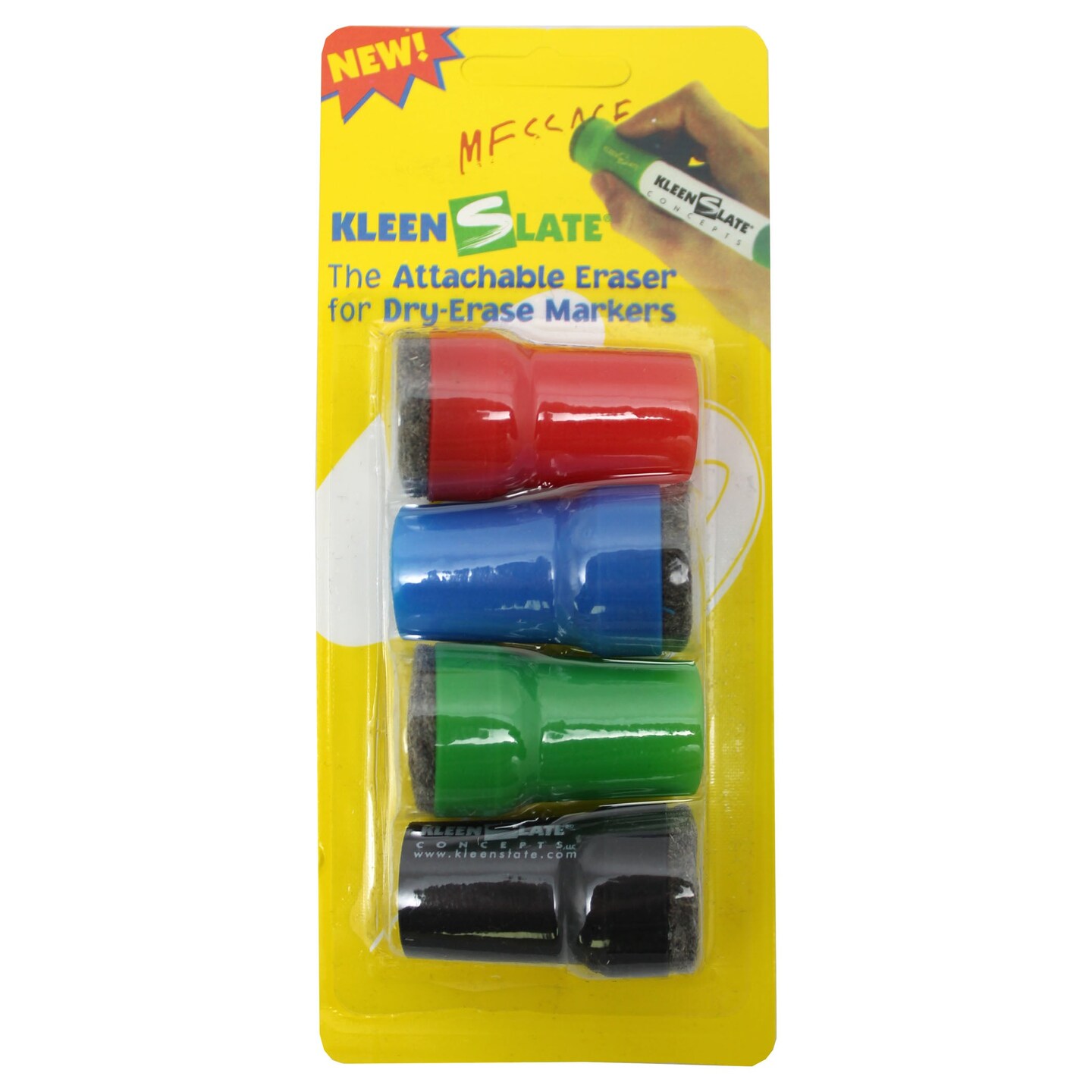 Large Barrel Attachable Eraser Caps for Dry Erase Markers, Pack of 4 ...