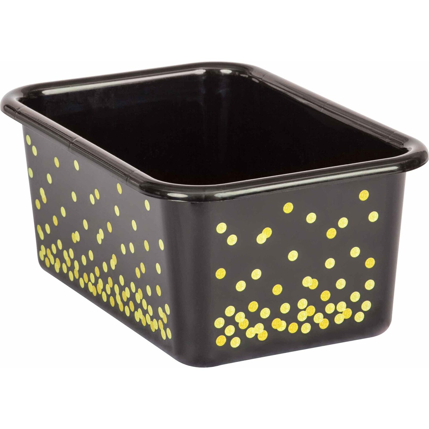 Black Confetti Small Plastic Storage Bin | Michaels