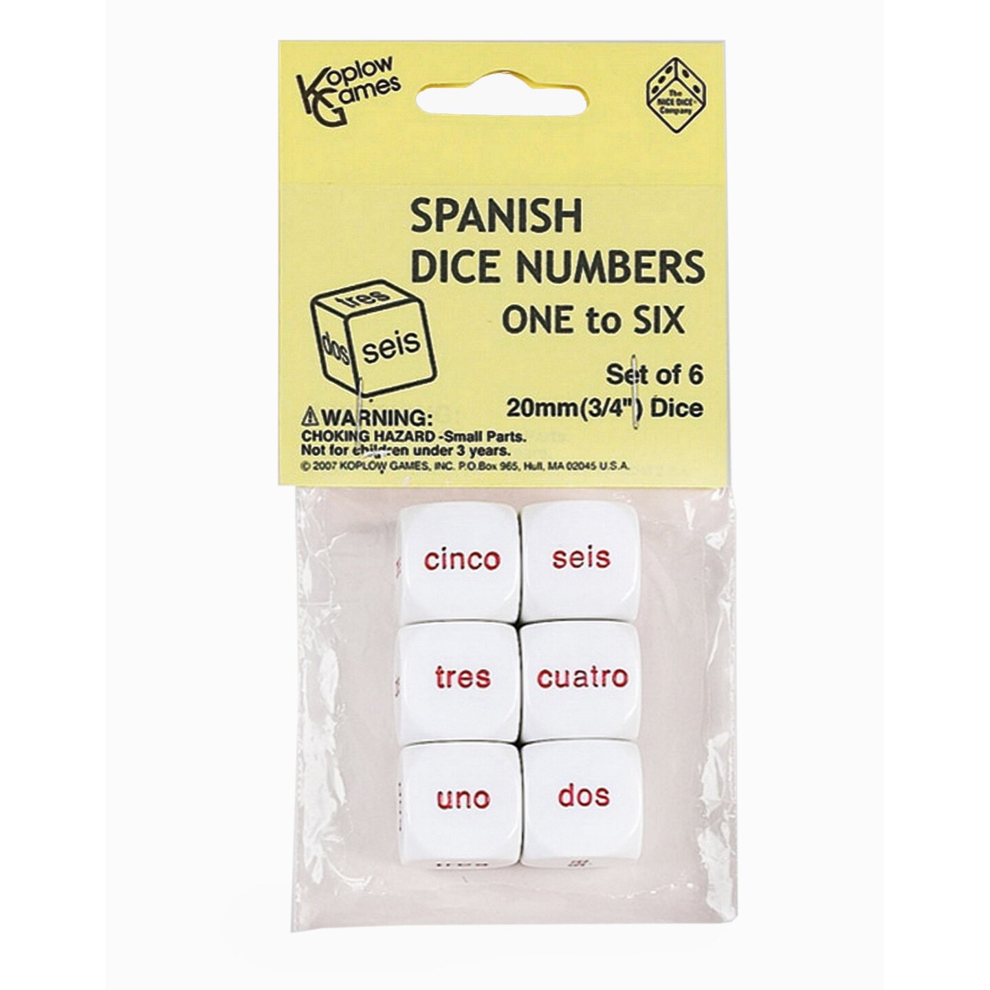 Spanish Number Dice, Set of 6 | Michaels
