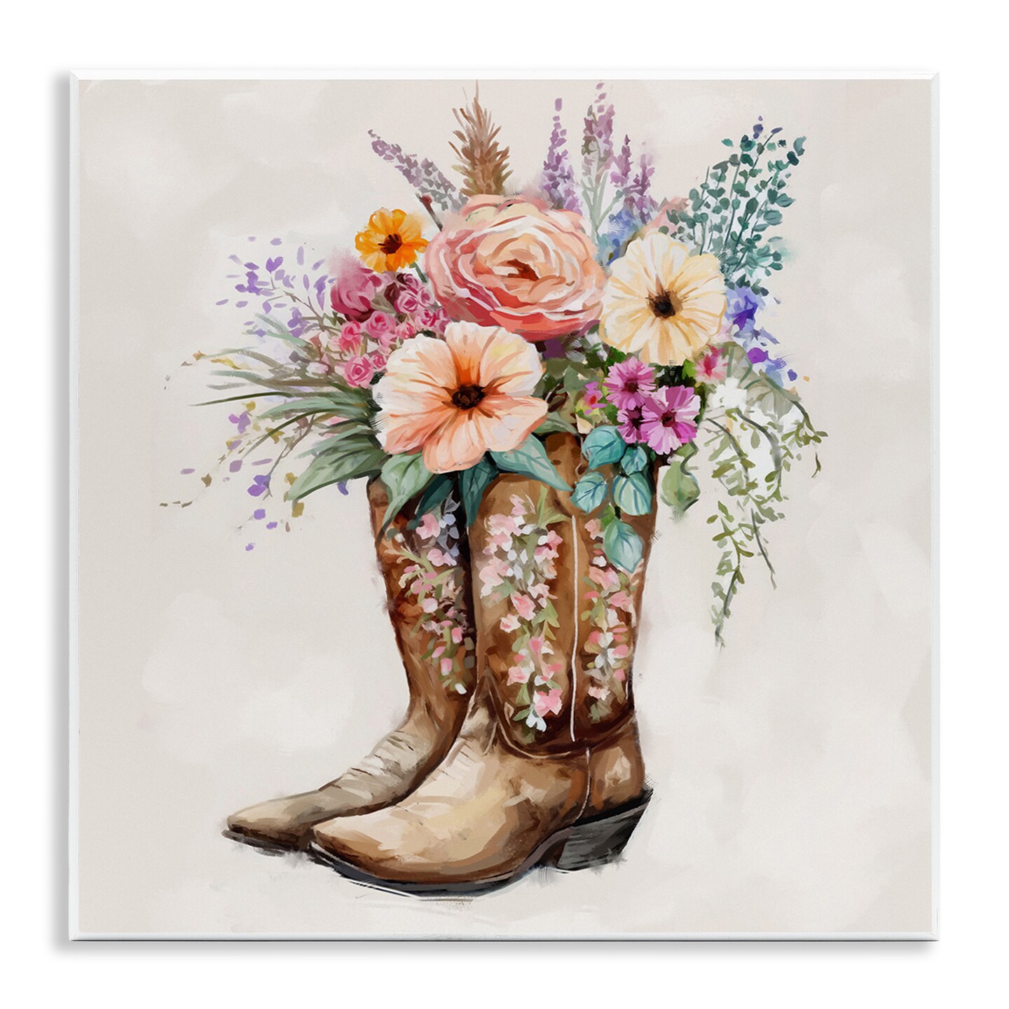 Stupell Industries Country Cowboy Boots Bouquet Wall Plaque Art | Michaels