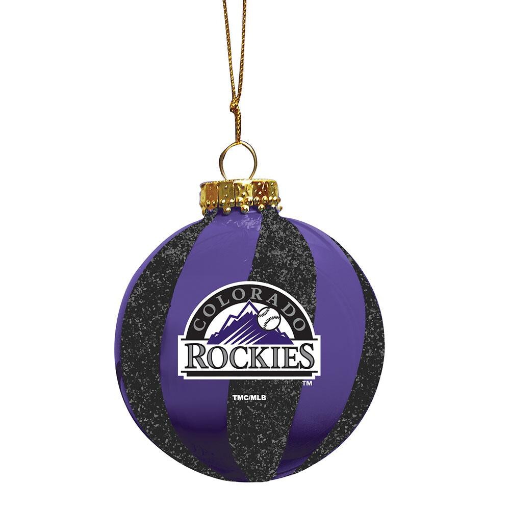 4 Inch Sparkle Ball Ornament | Colorado Rockies | Michaels