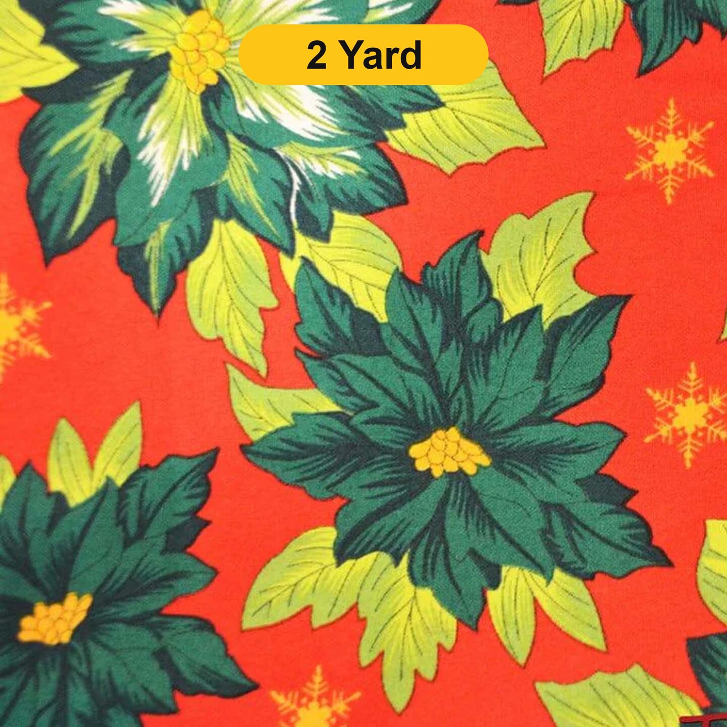 Poinsettia Christmas Floral Polyester Fabric 60" Wide | Michaels