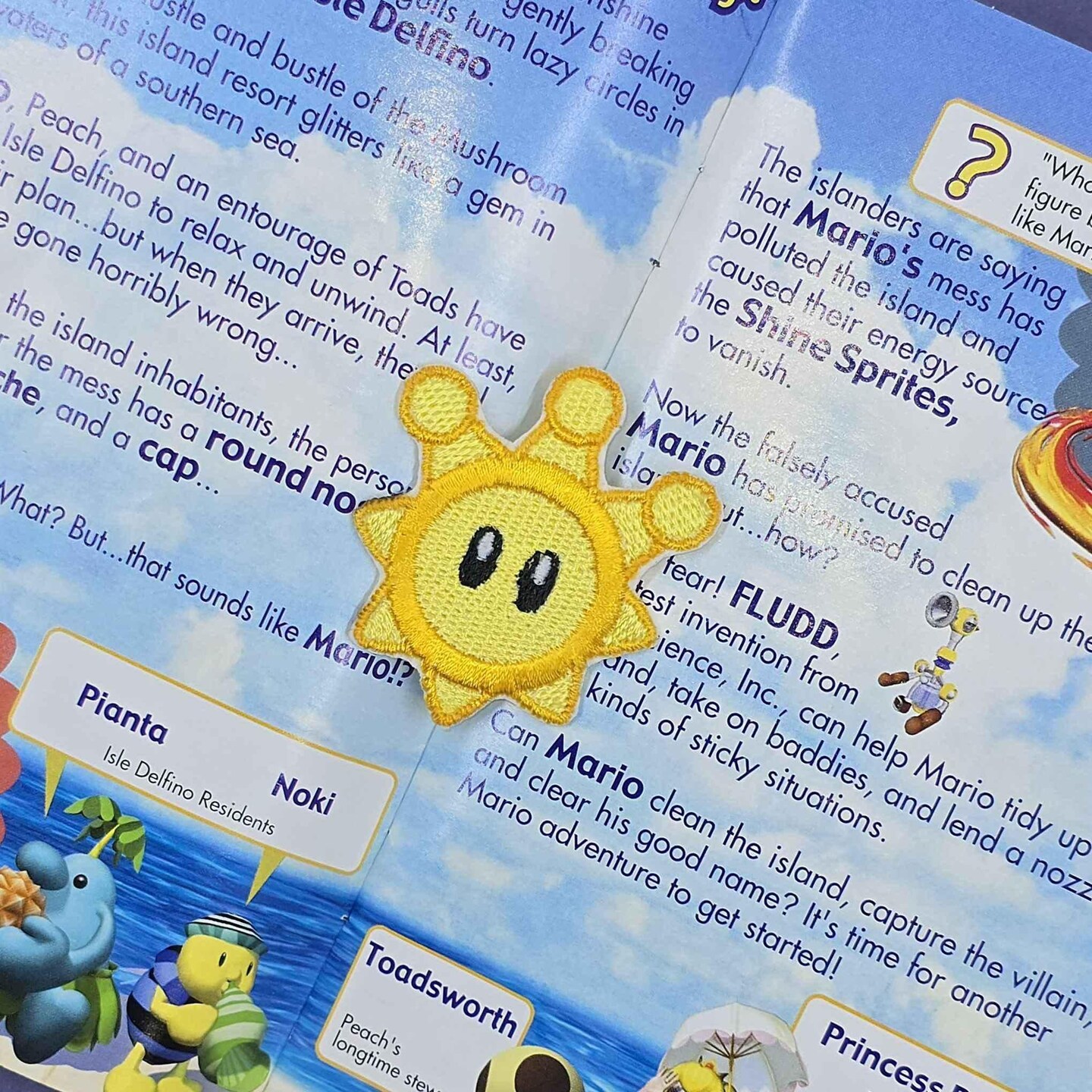 Shine Sprite - Super Mario Sunshine - Embroidered Iron-On|Sew-On Patch ...