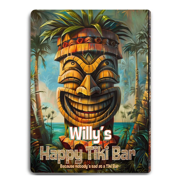 Custom Tiki Bar Sign - Personalized Metal Wall Art for Home Decor ...