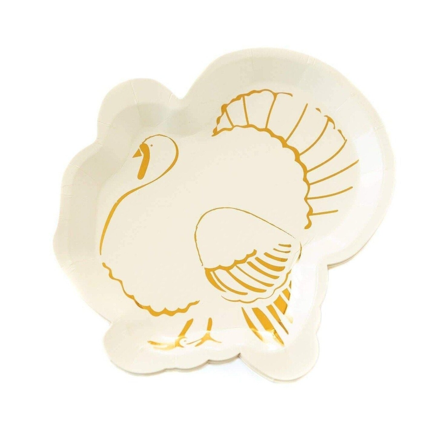 GOLD TURKEY SHAPED PLATES | Michaels