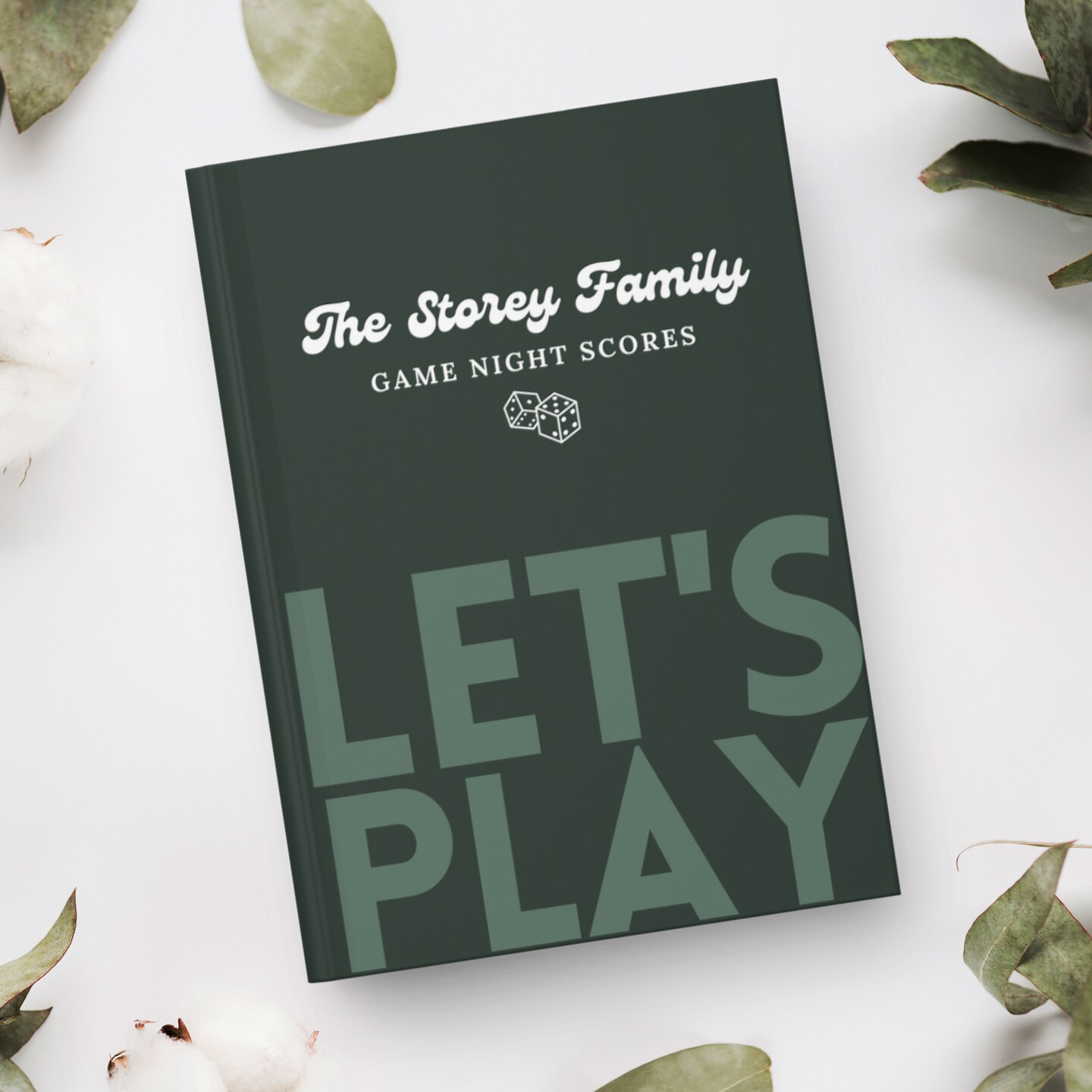 Personalized Score Keeping Journal, Family Game Night Scorebook, Custom ...