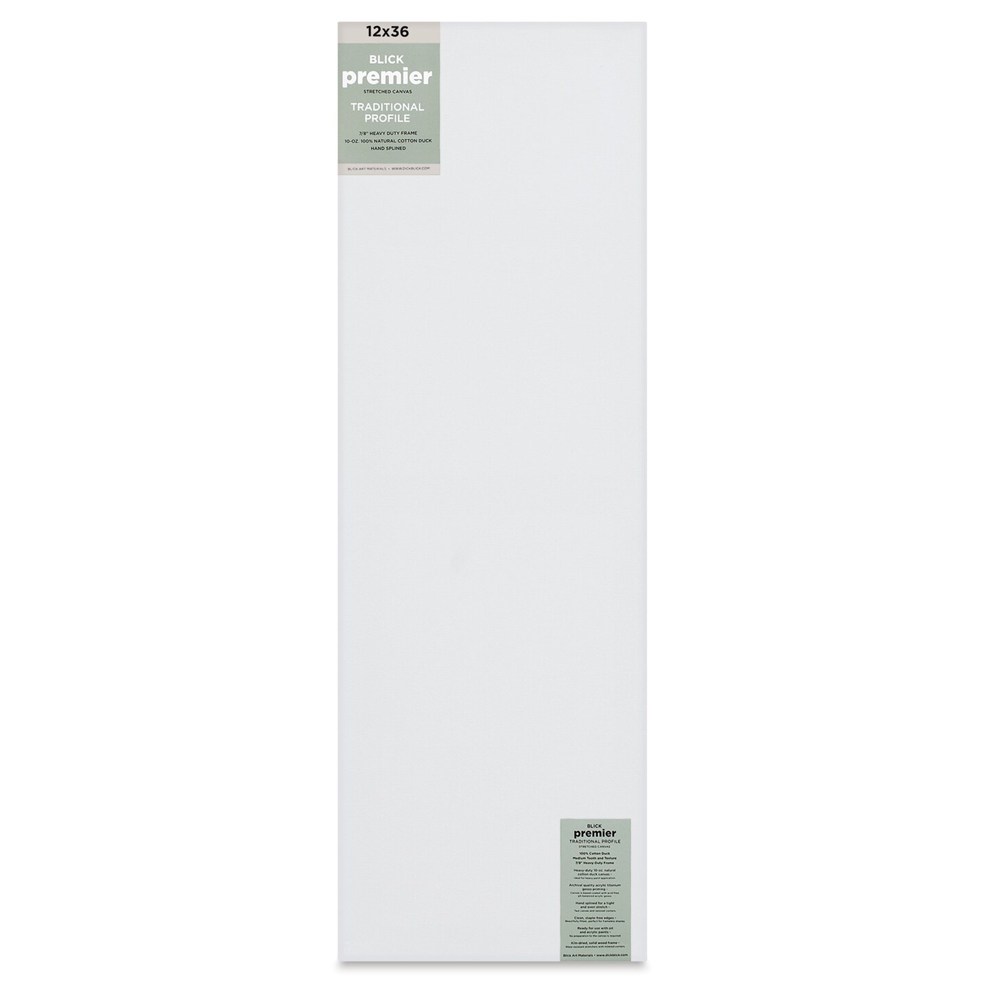 Blick Premier Stretched Cotton Canvas - Traditional Profile, Splined ...