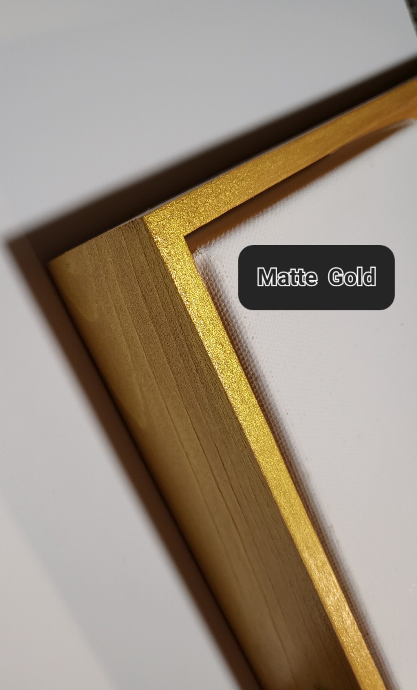 *Matte Gold* Thin Border Canvas Floating Frame, Made-to-Order Canvas ...