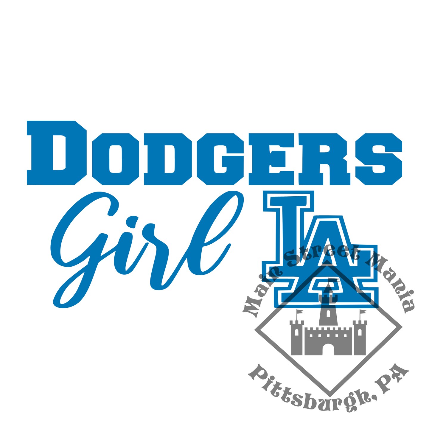 LA Dodgers Girl Sticker Decal | MakerPlace by Michaels