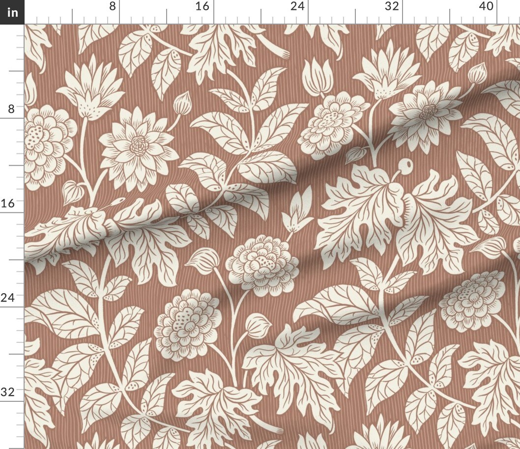 Various Fabrics by the Yard or Fat Quarter Botanical Farmhouse Floral ...