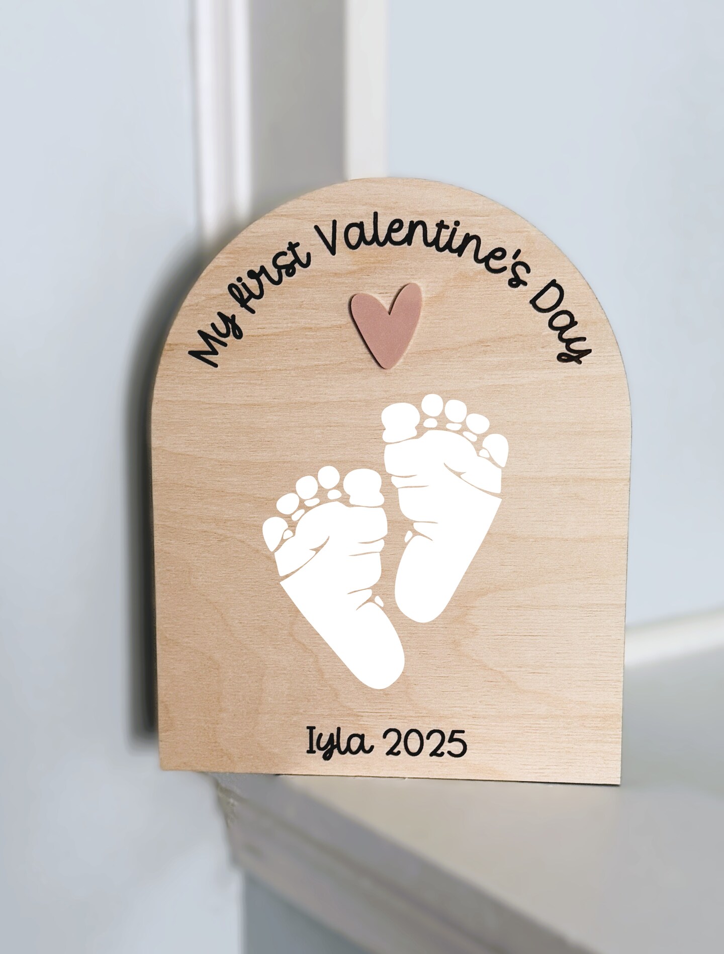 Personalized First Valentines Day Gift - Acrylic Handprint and ...