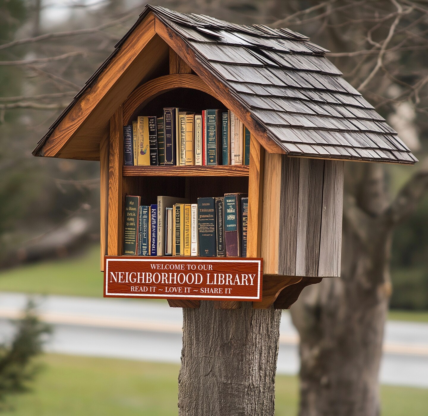Personalized for Sharing In Your Neighborhood Book Exchange Signs ...