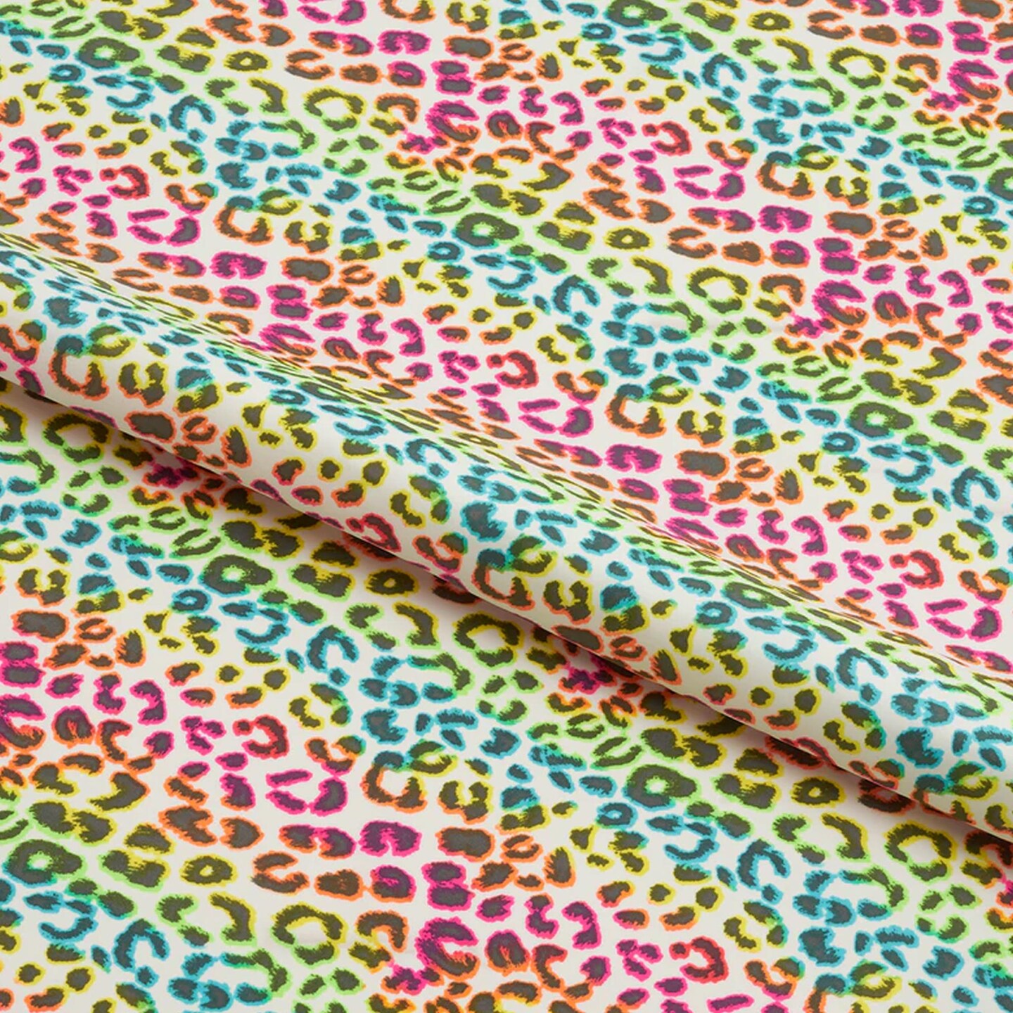 Rainbow Leo Pattern Printed Spandex Fabric | Michaels