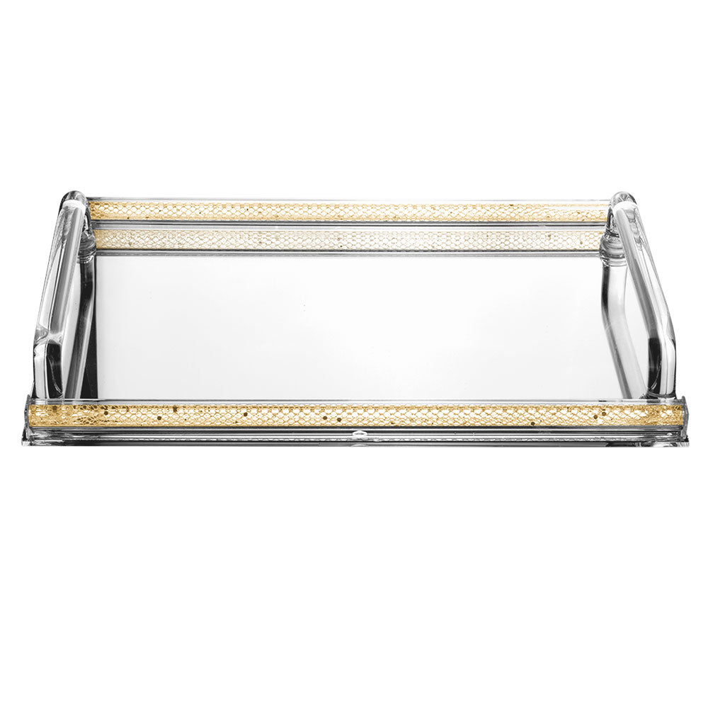 Mirror Tray with Inner Gold Netting Design | Michaels