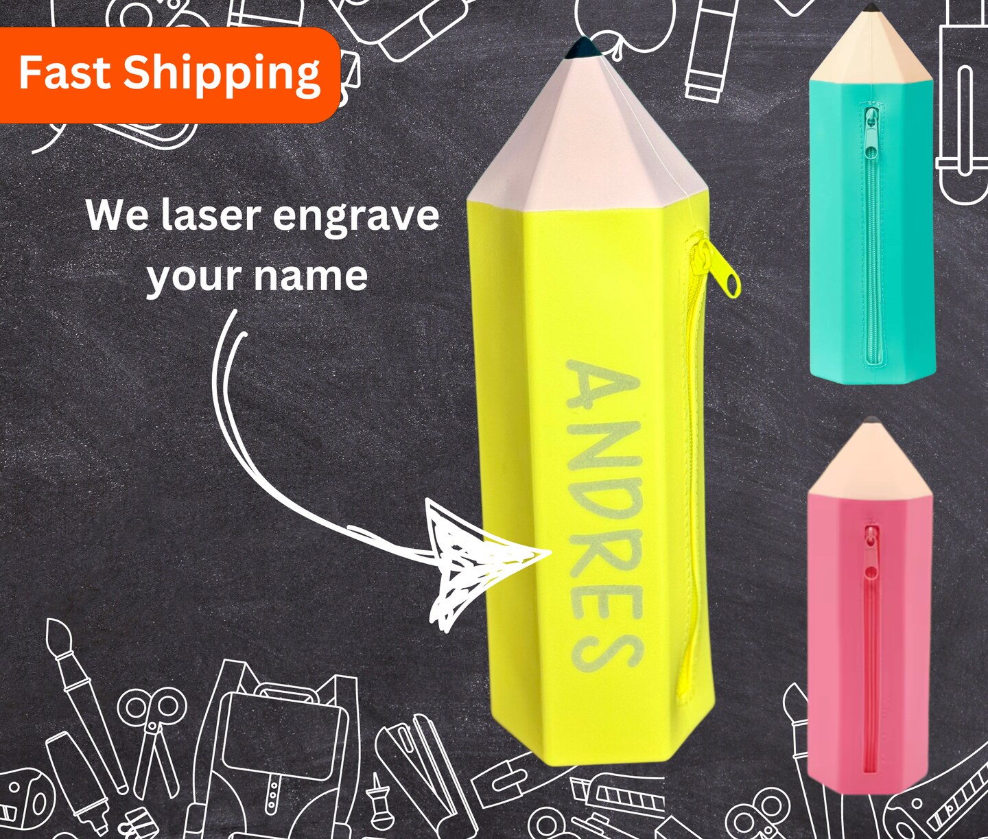 Personalized Pencil Case for Back to School Pencil Case Cute Pencil Pouch for Kids Pencil Case ...