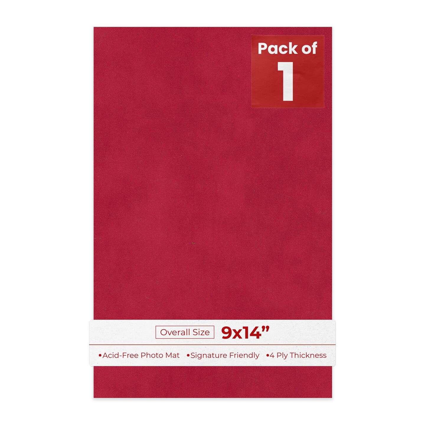 Red Suede 9x14 Uncut Mat Board - Blank Sheets, No Opening, Color: Red ...