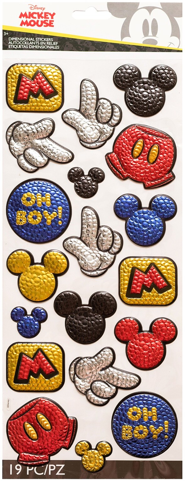 EK Disney Embossed Faux Sequine Dimensional Stickers-Mickey | Michaels