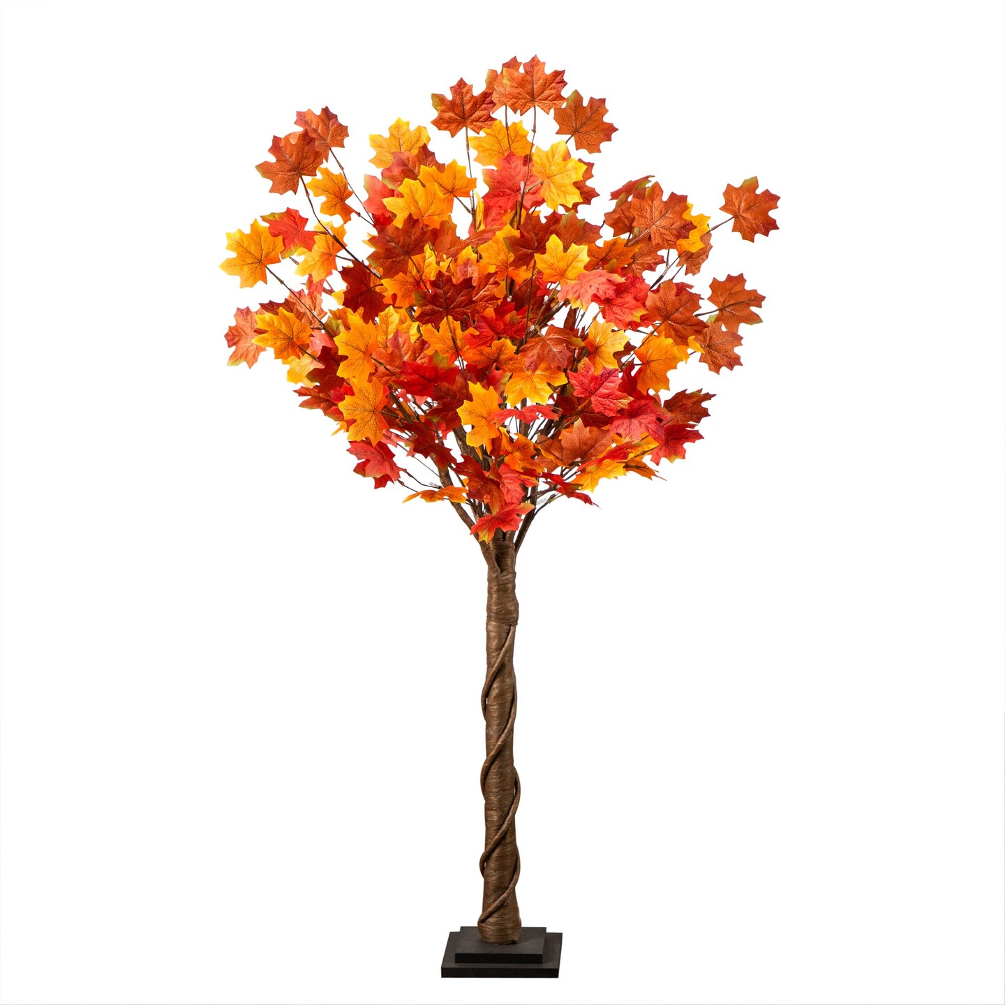 Nearly Natural Pre-Lit Deluxe Autumn Maple Artificial Fall Tree - 4 ...