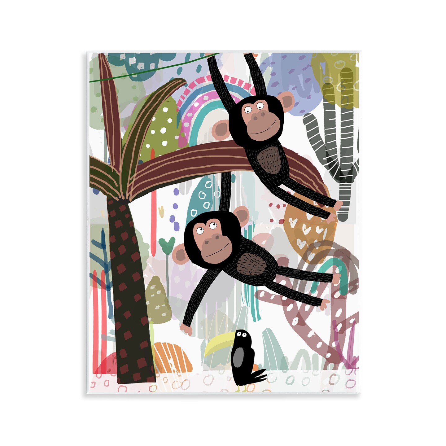 Stupell Industries Exotic Monkey & Toucan Wall Plaque, design by Carla ...