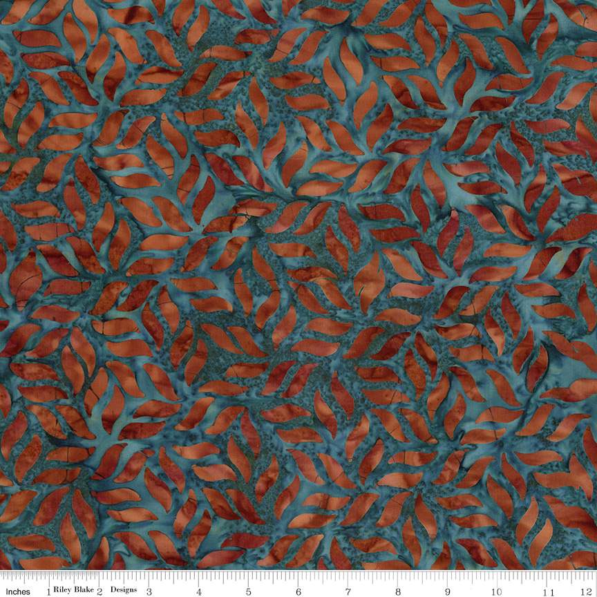 Fabric Riley Blake Verdigris Divine Vines Expressions Batiks by the ...