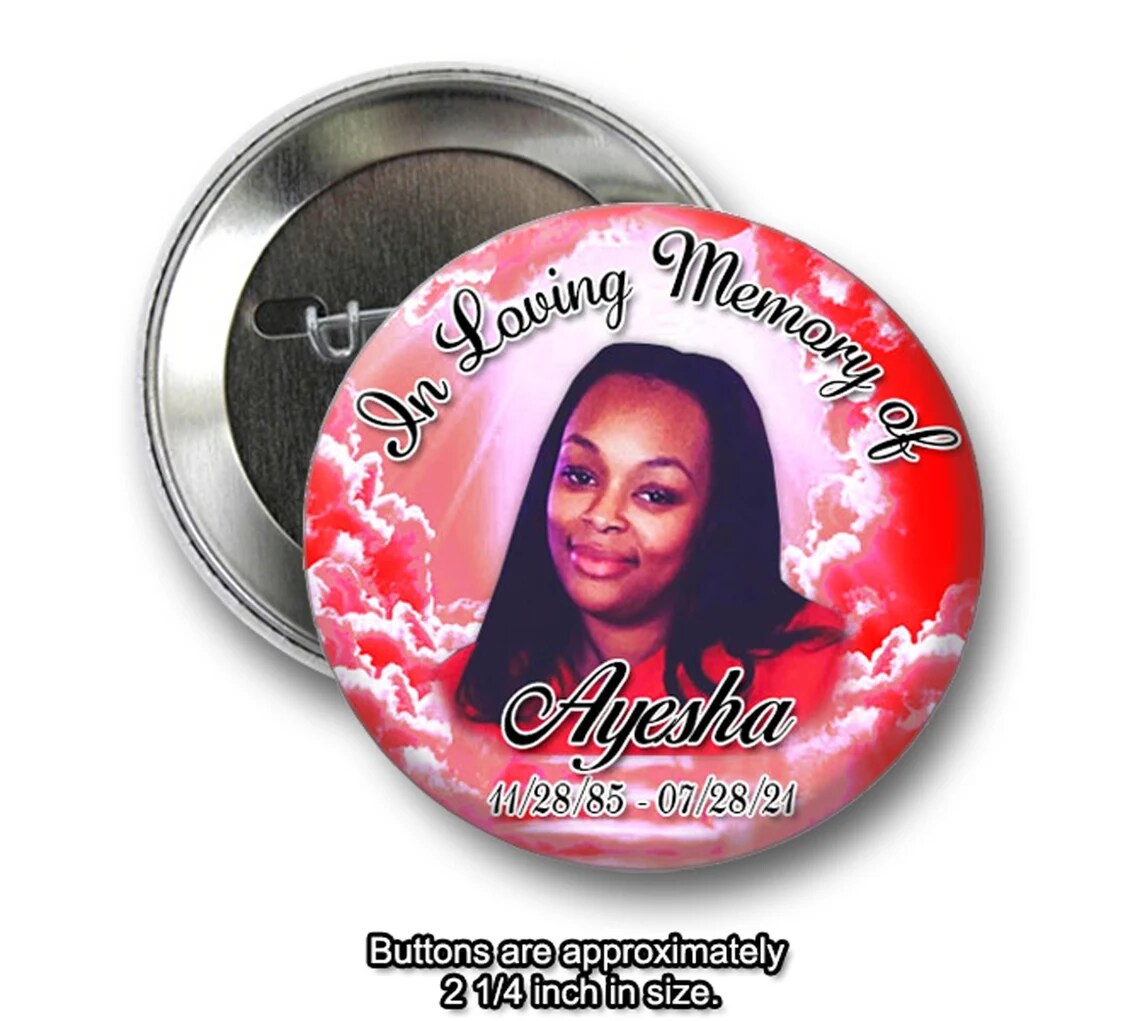 In loving Memory of Rest In Peace 2 inch Pin back Buttons item011 ...