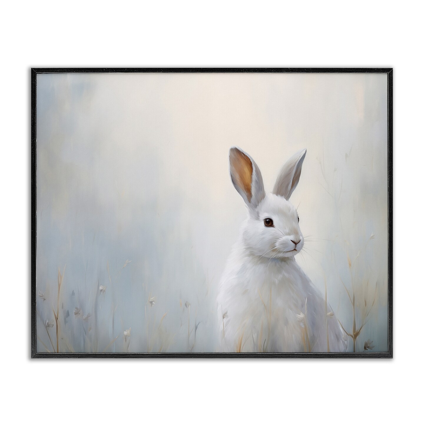 Stupell Industries Serene White Rabbit Framed Giclee By Arlington ...