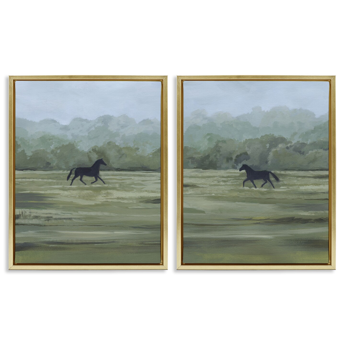 Stupell Industries Rider's Shadow Horses 2pc Floating Frame Set By Grace Popp | Michaels