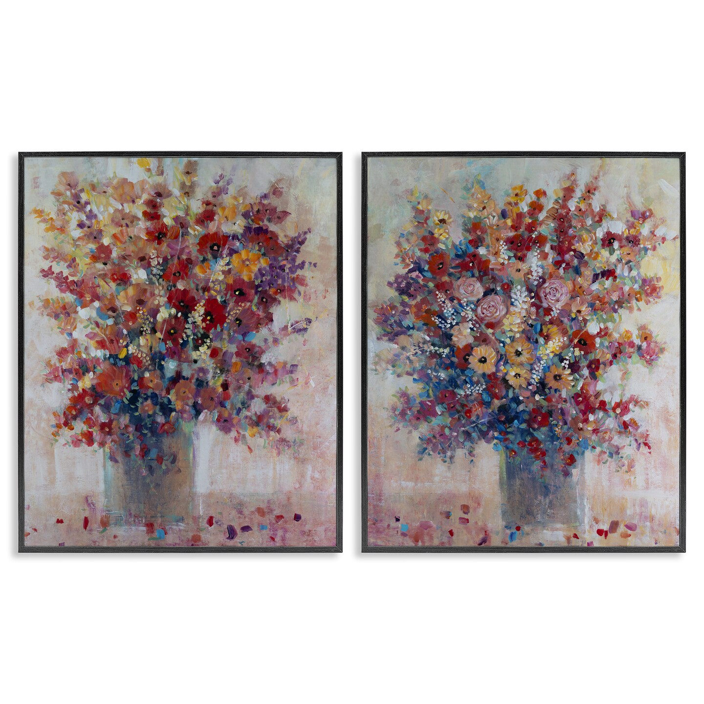 Stupell Industries Bright & Bold Flower Expressions 2pc Framed Giclee ...