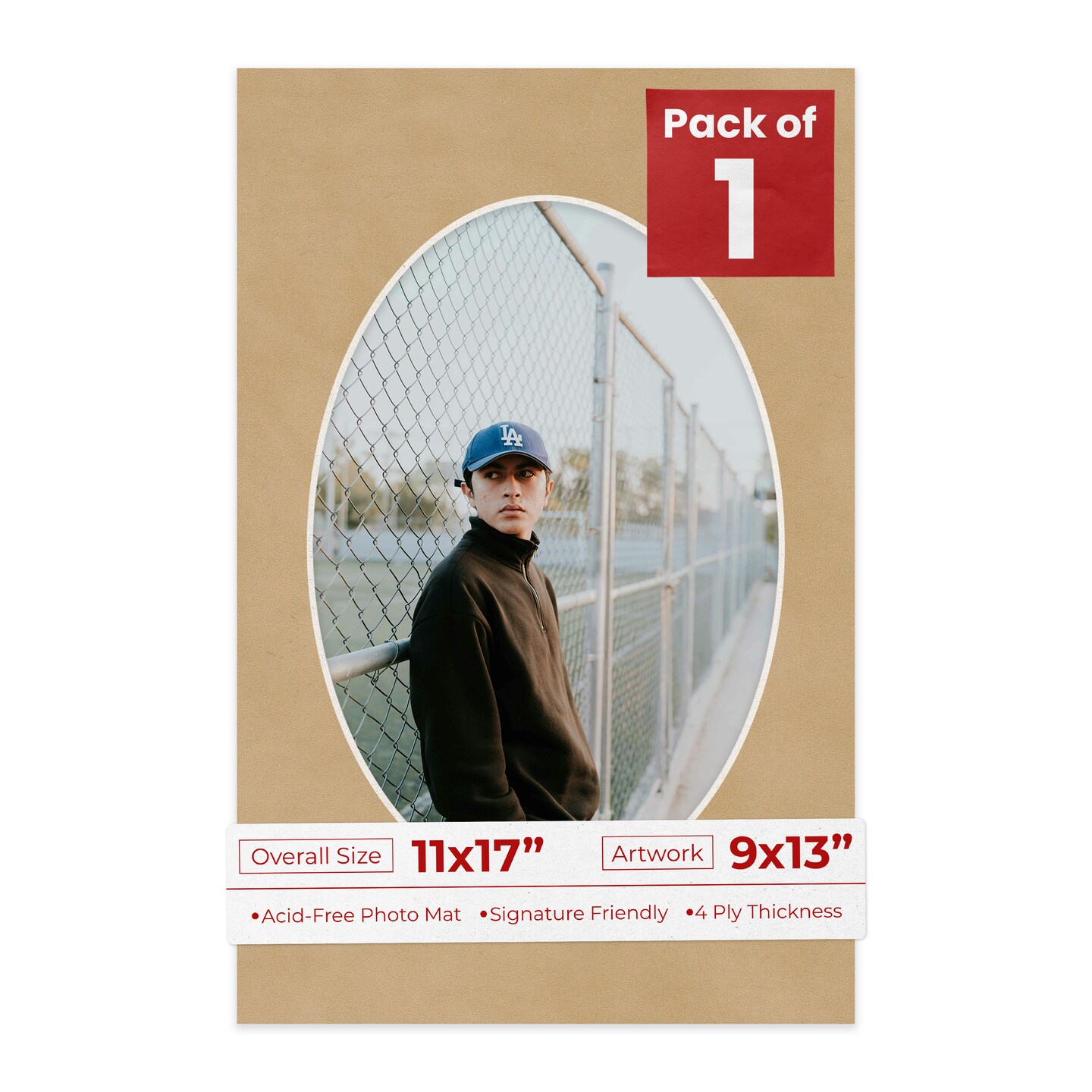 Beige Suede Mat Board for 11x17 Frames - Oval Opening for 9x13 Photos ...