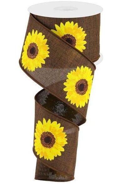 2.5" Bold Sunflower Ribbon: Dark Brown (10 Yards) | Michaels