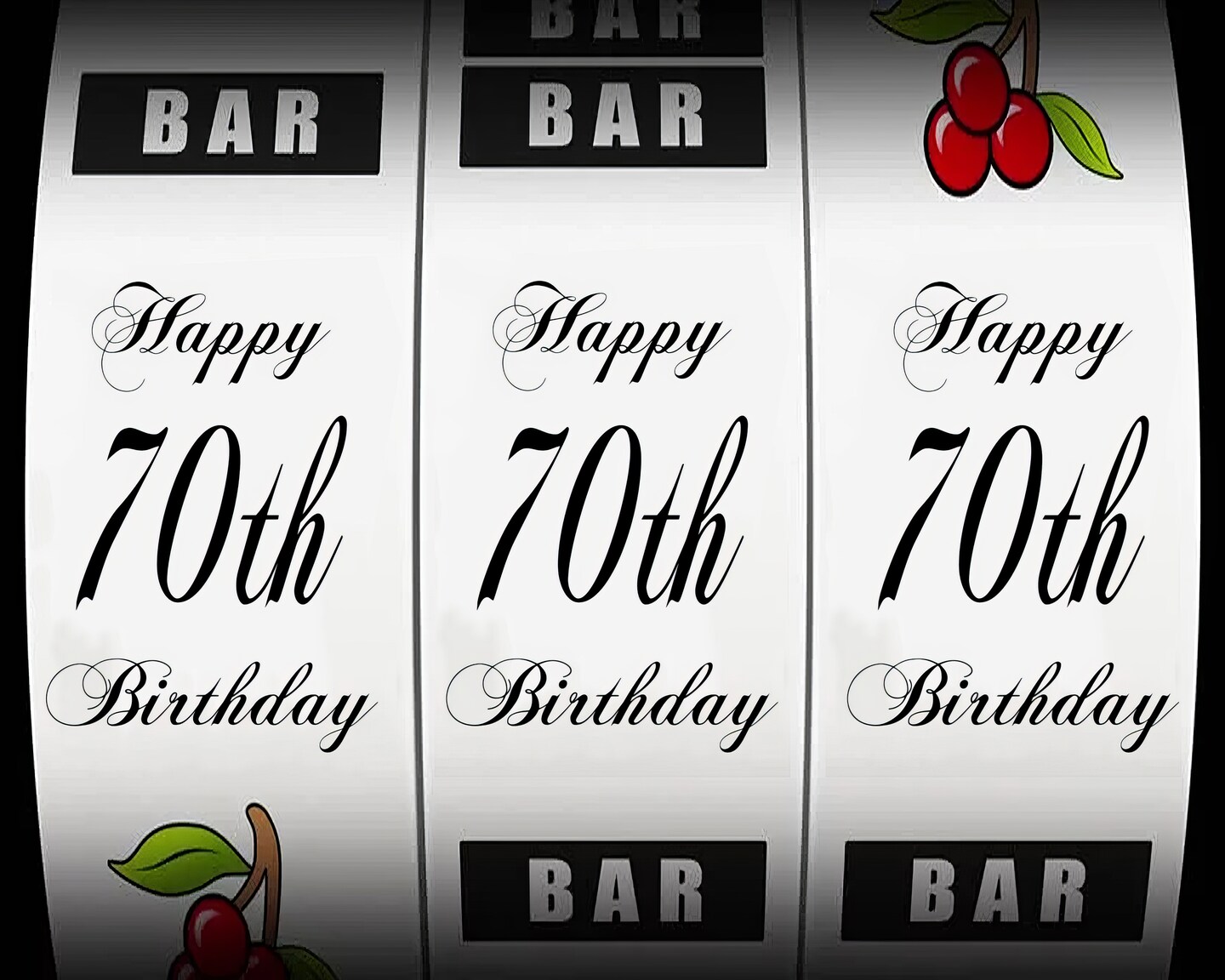70th Birthday Slot Machine Casino Las Vegas Edible Topper ...