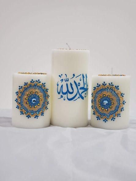 Ramadan Decor ; Islamic Decor ; Henna Candles, Personalized Gifts, Hajj ...