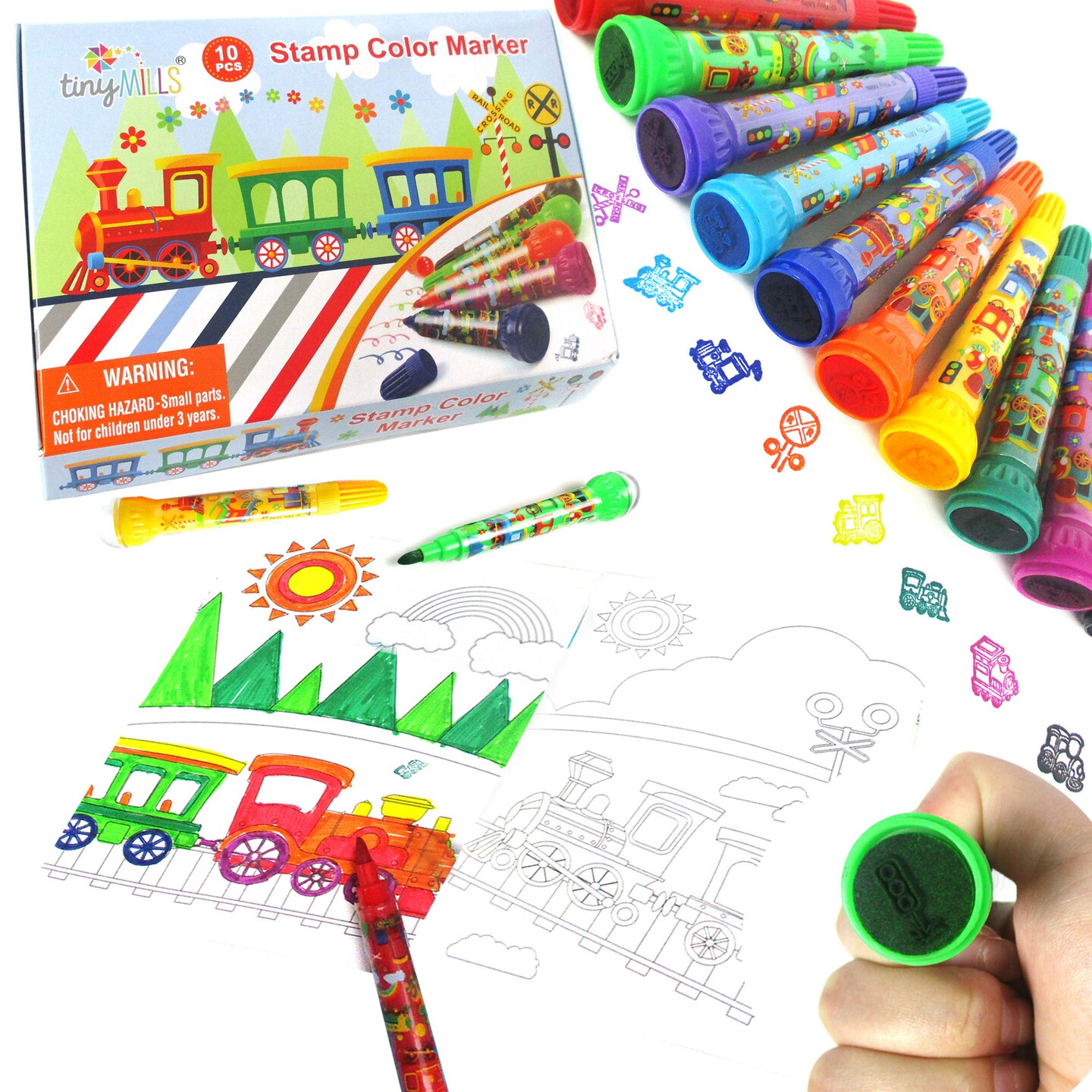 Train Stamp Marker Set - Set of 10 | Michaels