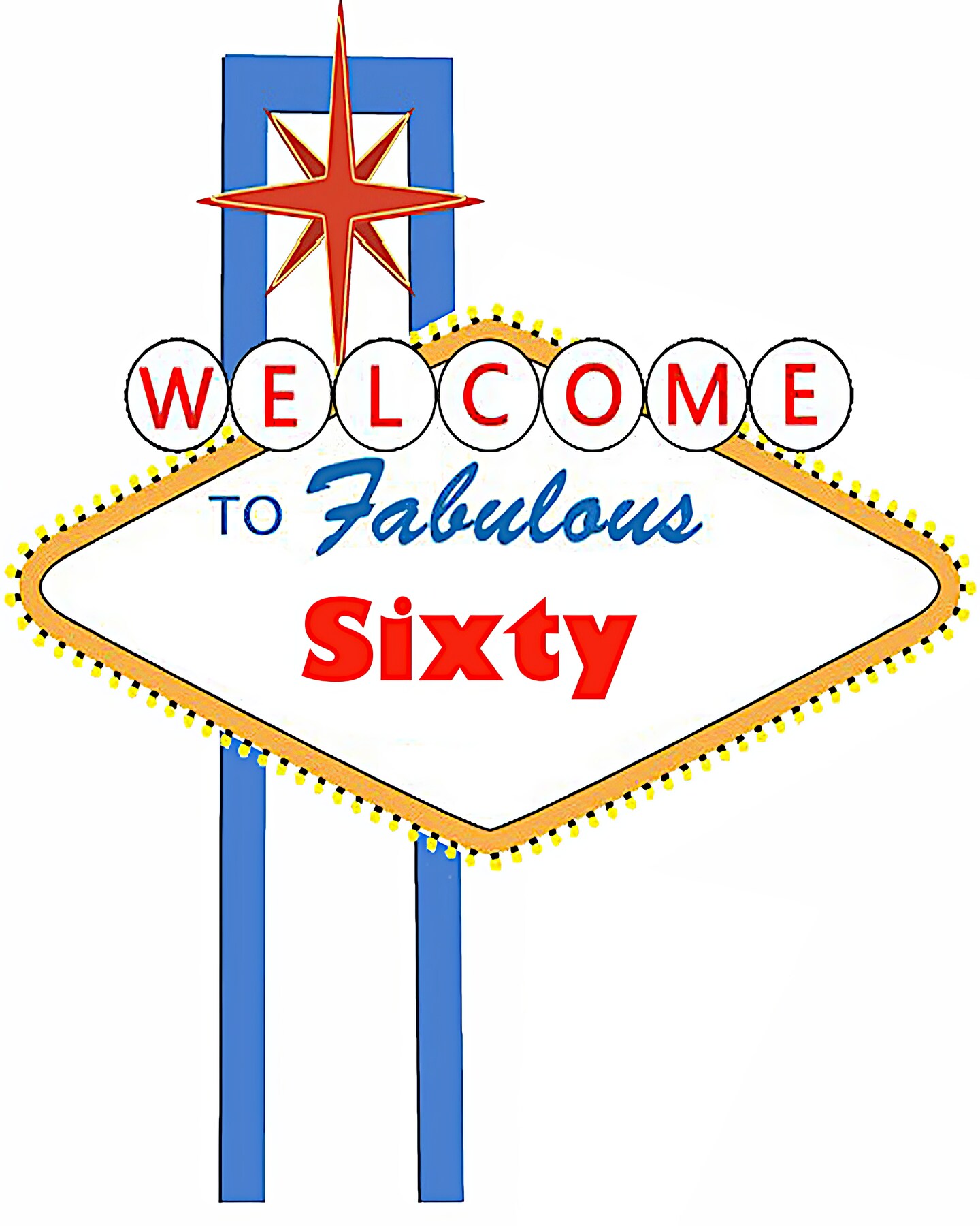 60th Birthday Casino Las Vegas Sign Party Edible Topper - Personalized ...