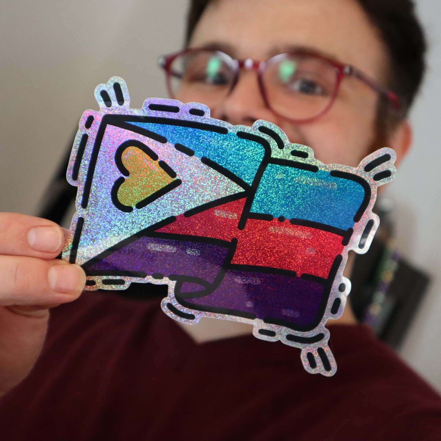 Polyamory Pride Flag Vinyl Glitter Sticker | MakerPlace by Michaels