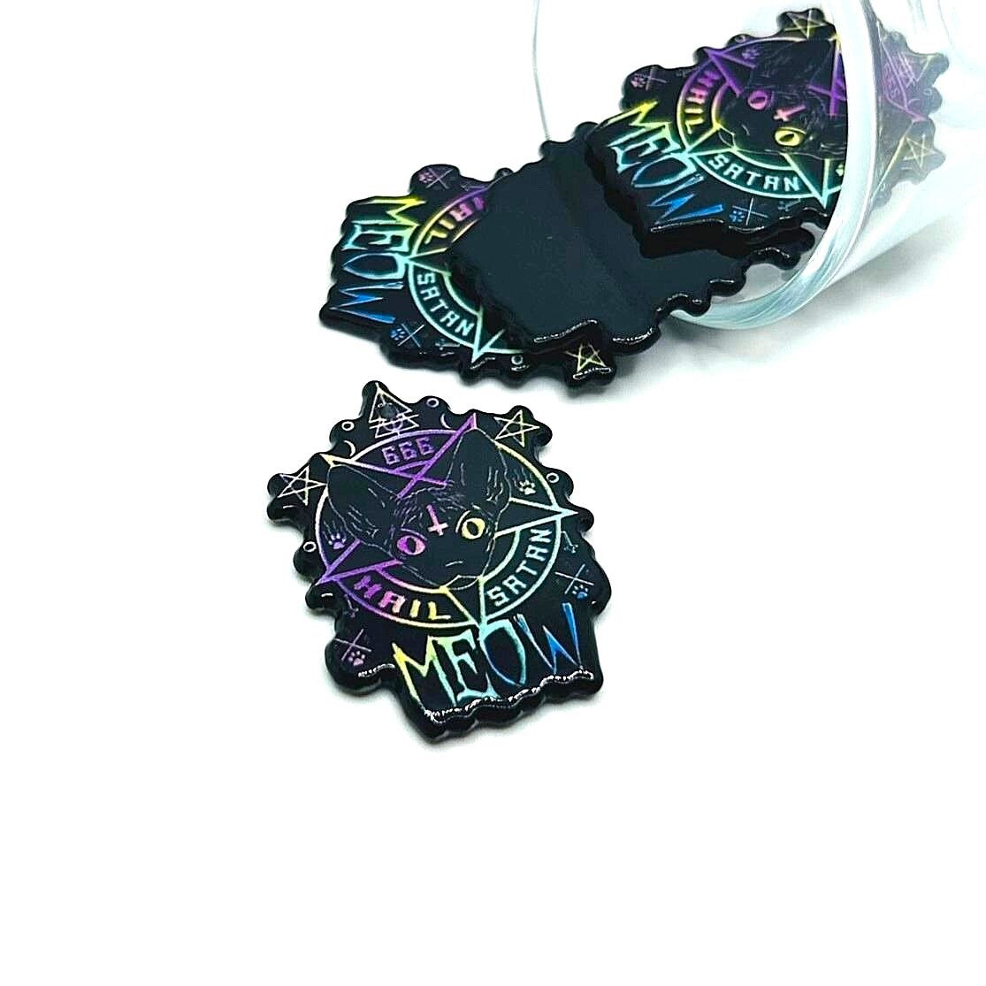 1, 4 or 20 Pieces: Hail Satan Rainbow Cat Charms | Michaels