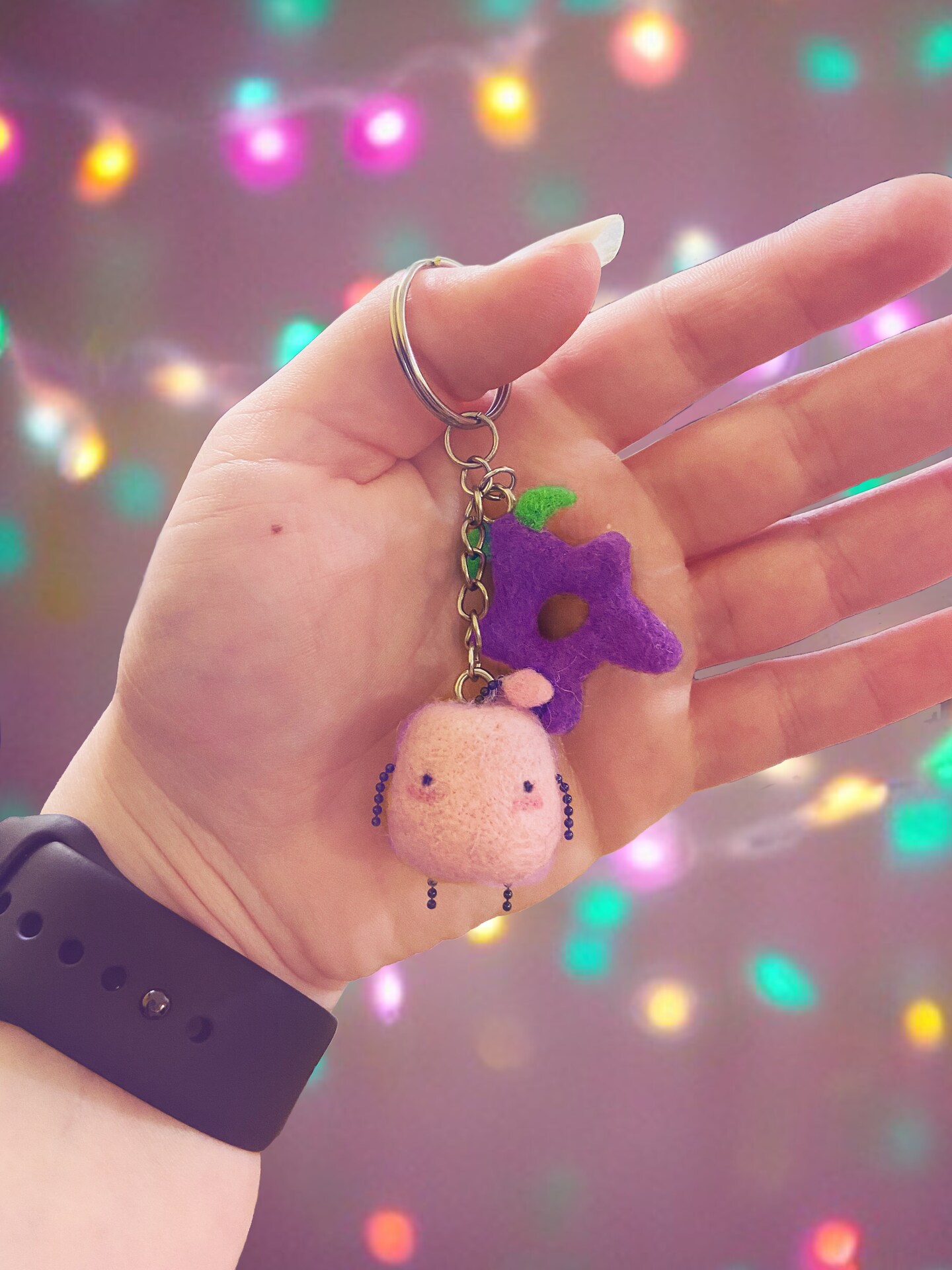 Junimo Keychain - Customized, Handmade, Needle Felted Stardew Valley ...