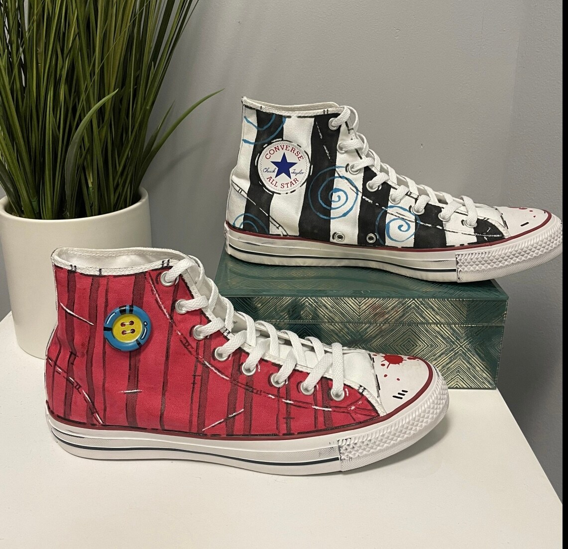 Mad Moxxi Inspired Hand Painted Cosplay Cel Shaded High Top Converse ...
