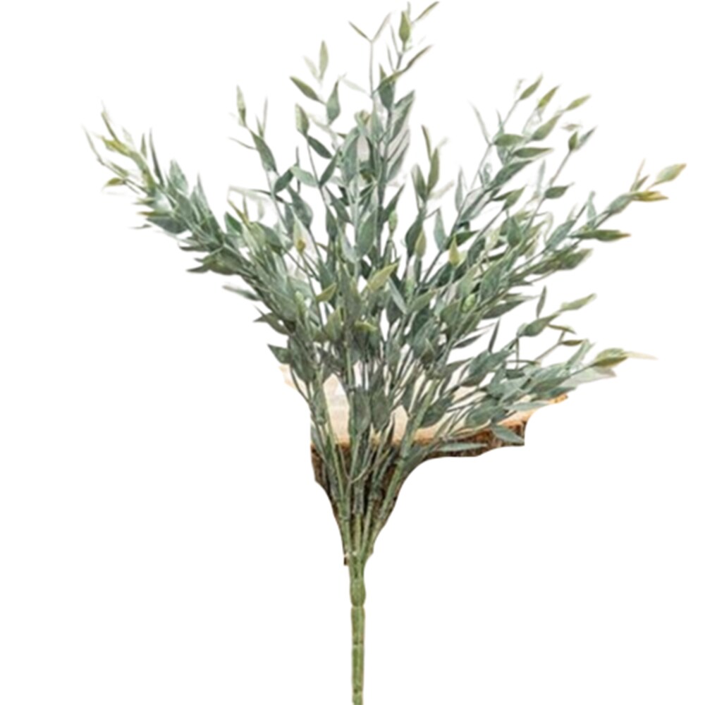 14" Plastic Twilight Ash Pick with Dusted Green Leaves | Michaels