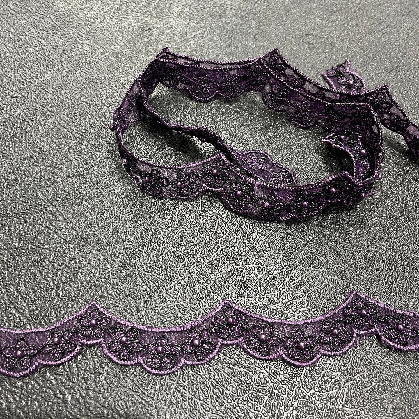 1 Yard Beaded & Corded Lace Trimming on Net Mesh | 1" Wide | Antique ...
