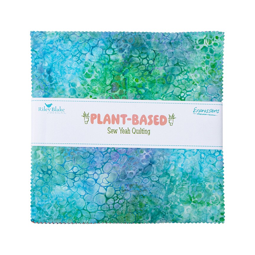Expressions Batiks 10" Square Pack (Layer Cake / 10" Stacker) in Plant ...