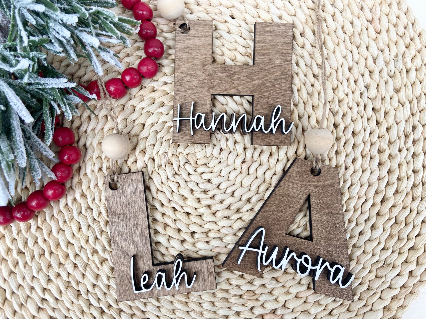 Personalized Name Christmas Ornament, Personalized Initial Ornament ...