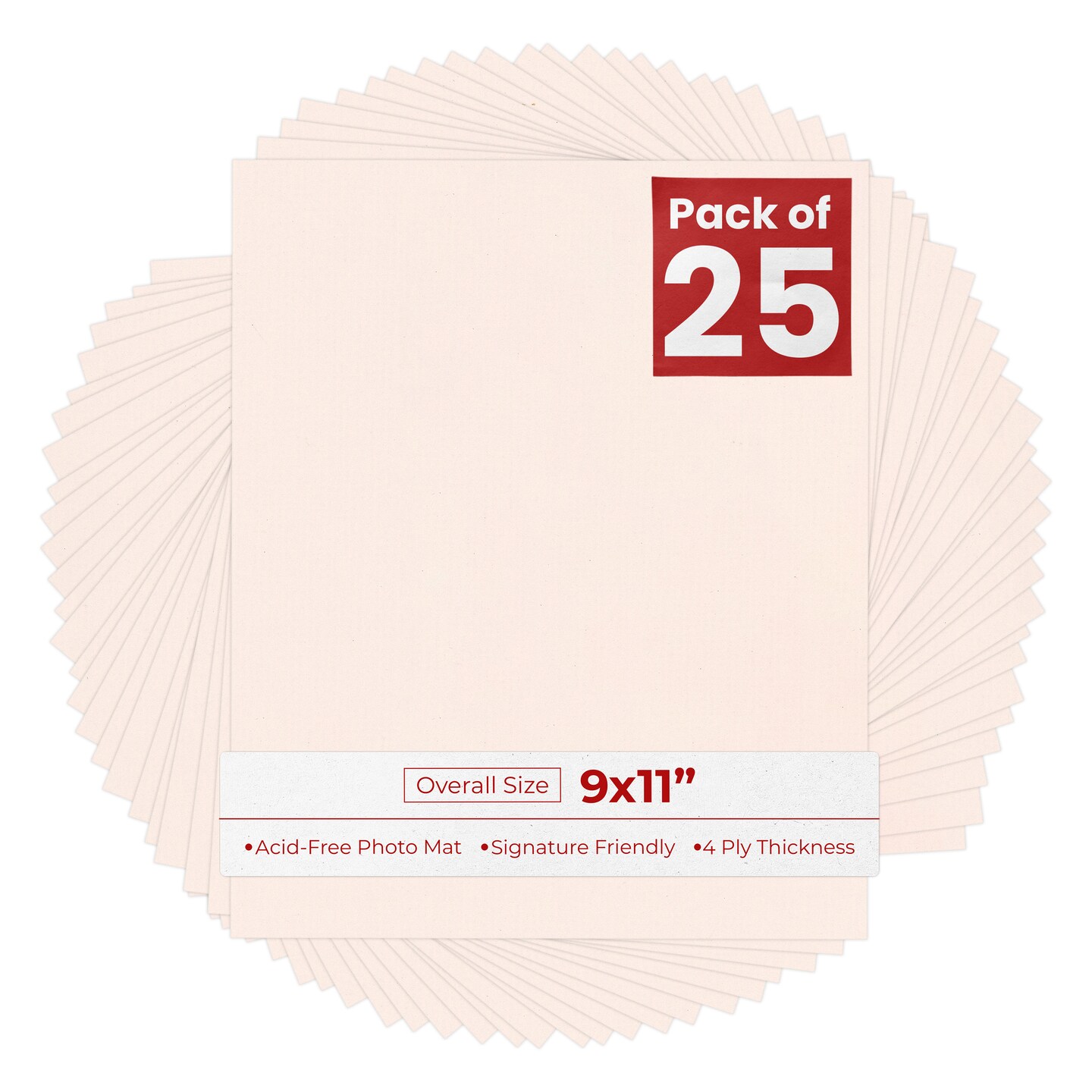 Oyster Bay Beige 9x11 Uncut Mat Board - Blank Sheets, No Opening, Color ...