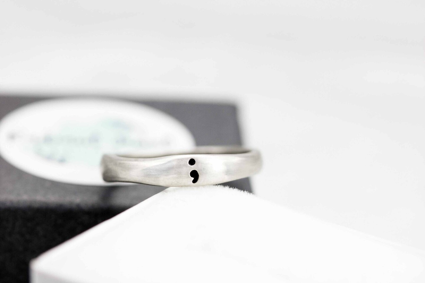 Semicolon Awareness Ring - Sterling Silver Mental Health Symbol ...