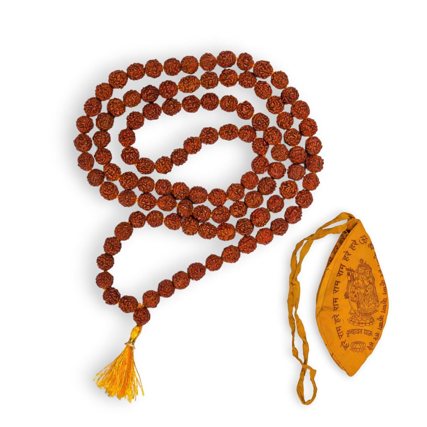 Rudraksha Mala with Gomukhi Japa Bag 5 Face (panchmukhi) Rudraksh ...
