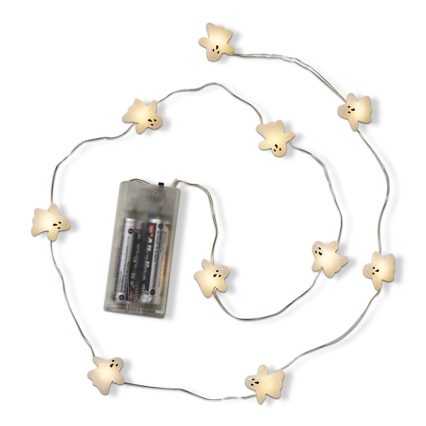 Ghost LED String Lights - Novelty Indoor Halloween Decor - 47.25" White ...