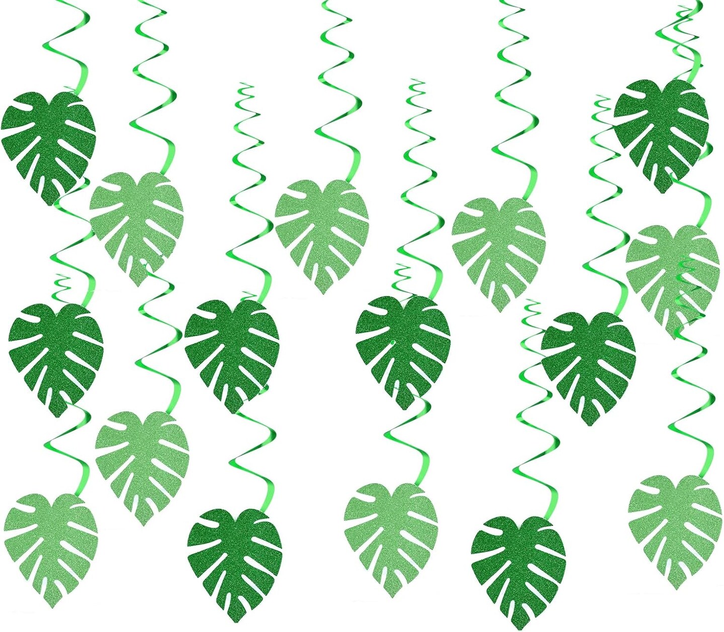Hawaiian-Themed Luau Pool Party-Decorations Streamers - 16pcs Green ...