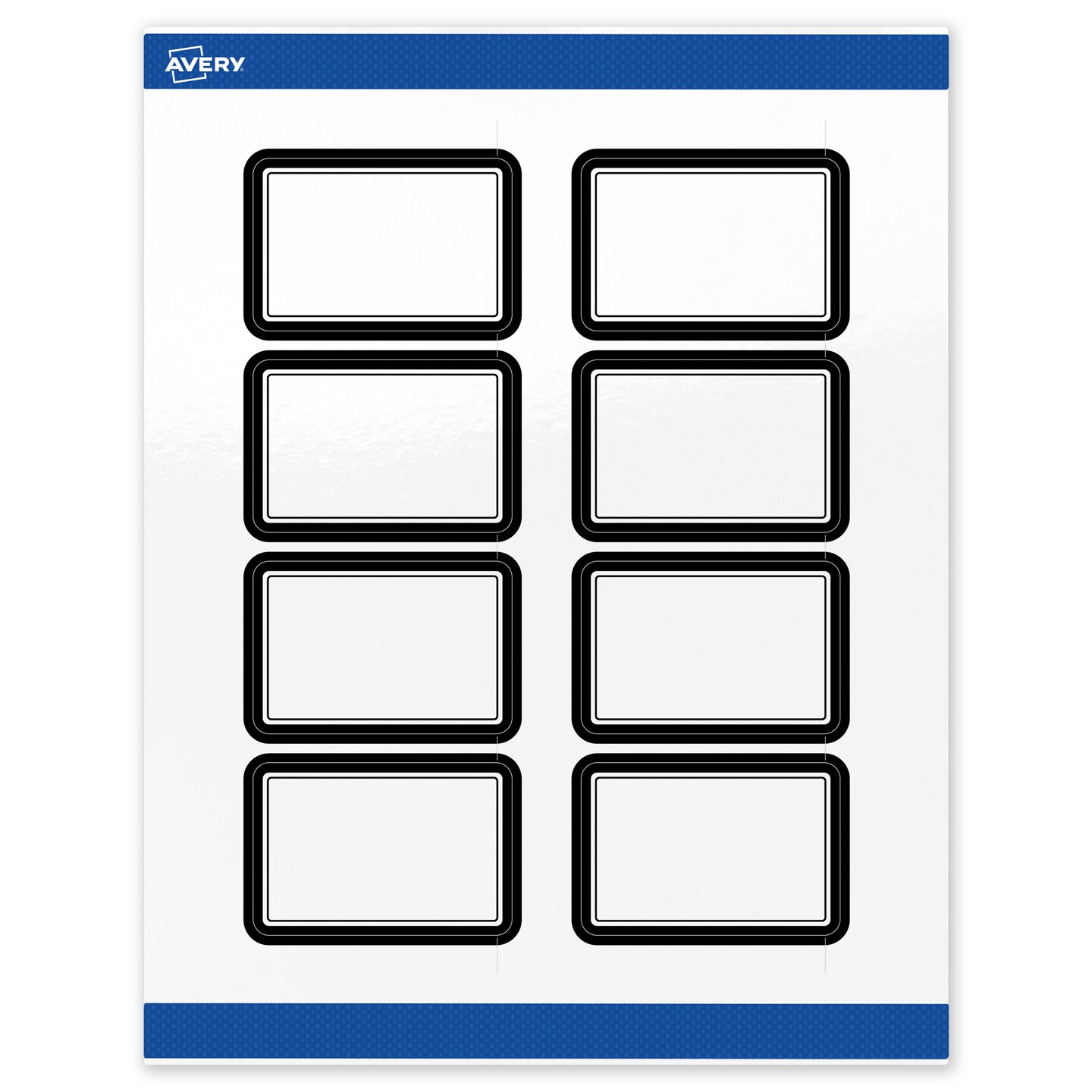Avery Printable Rectangle Labels, Double Black Border, 2" x 3", Glossy ...
