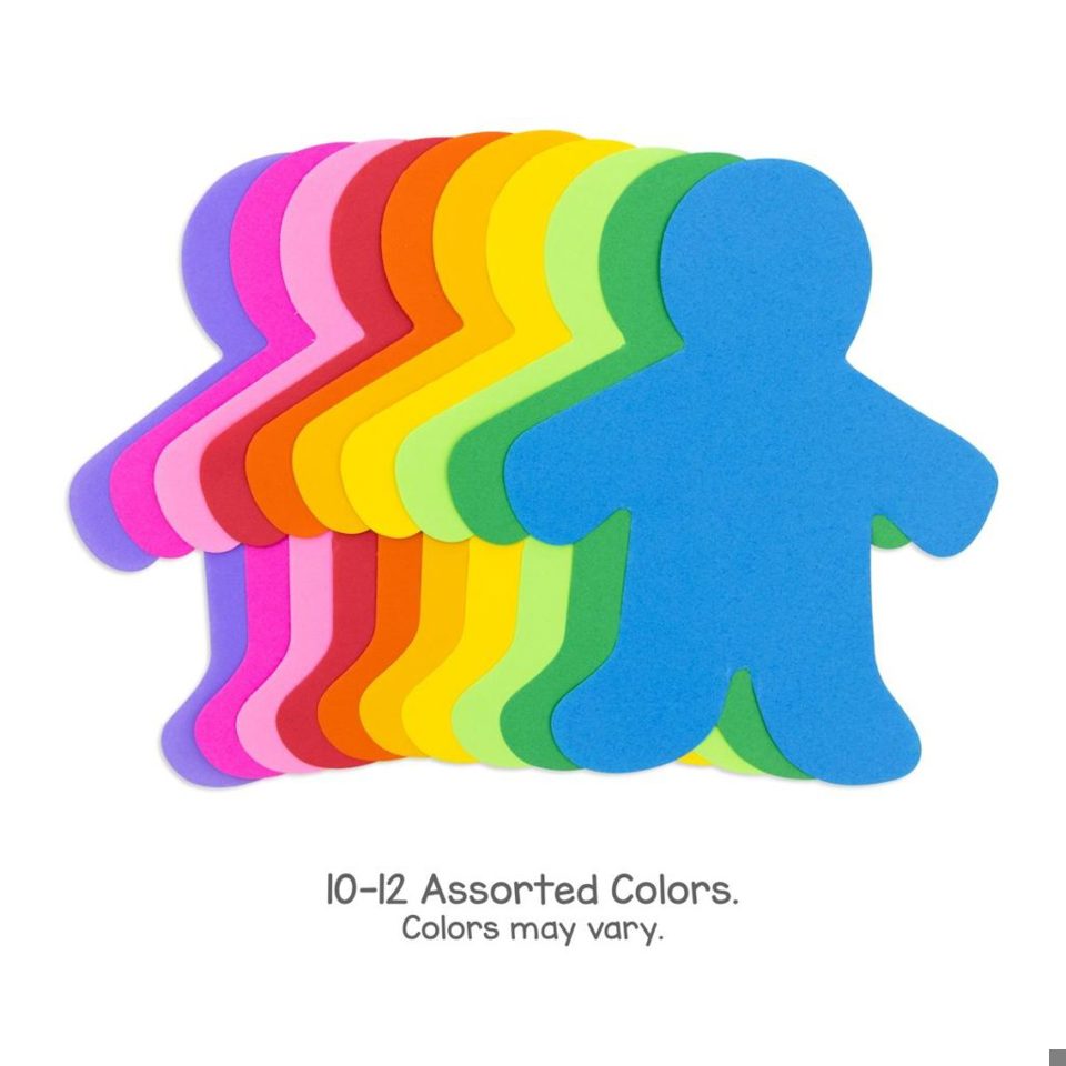 People Cutouts – 5" Assorted 40 Pack | Paper People Shapes for Crafts ...